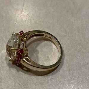 Jewelry | Genuine Quartz And Ruby Ring Set In Sterling | Poshmark